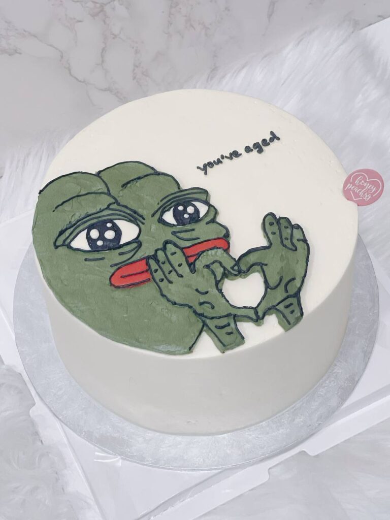 Meme Pepe Frog Cake